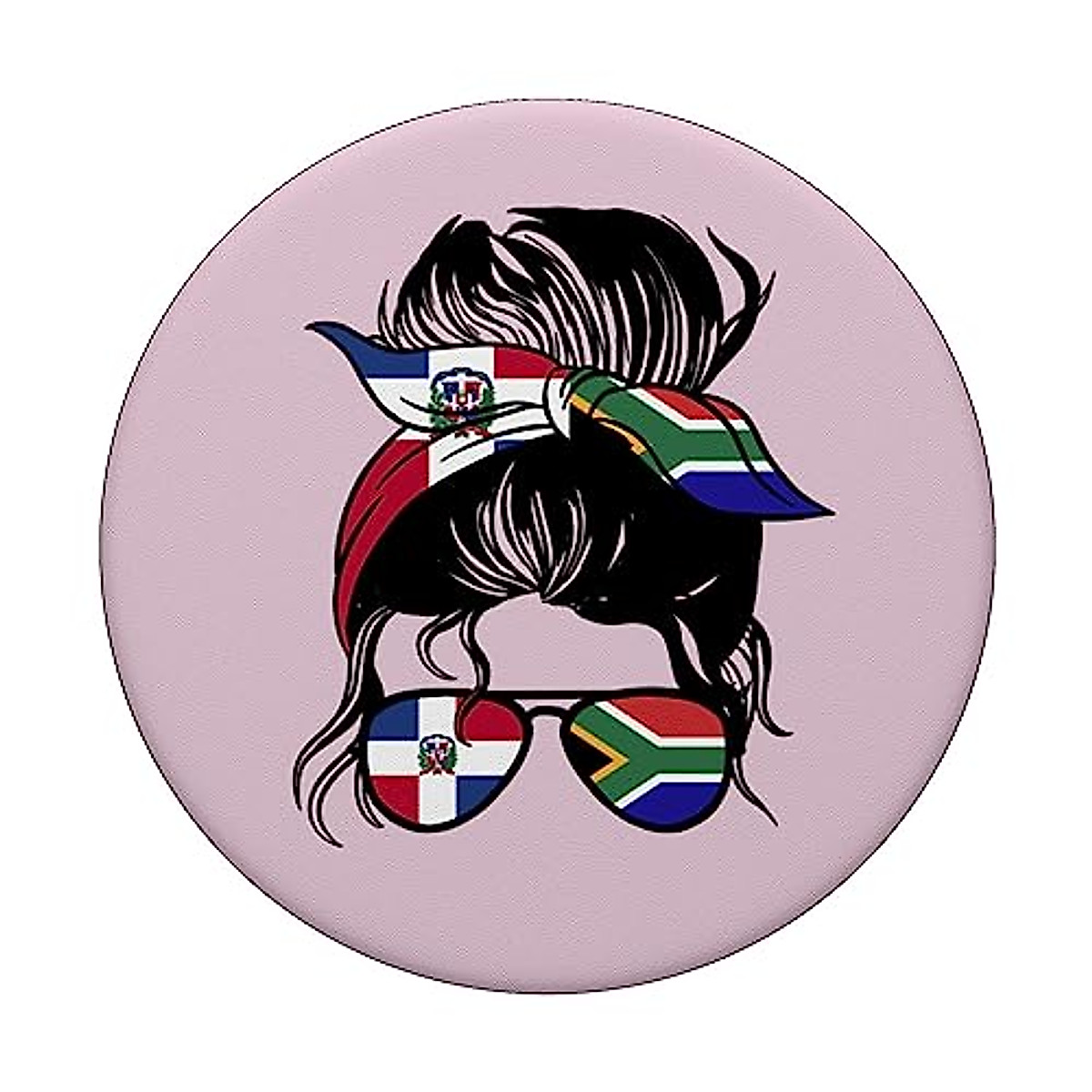 Half Dominican half South African Dominican and South Africa PopSockets Swappable PopGrip