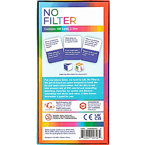 Big G Creative: No Filter - Candid Conversation Game, 3+ Players, Ages 12+, 20 Minute Gameplay, Multi