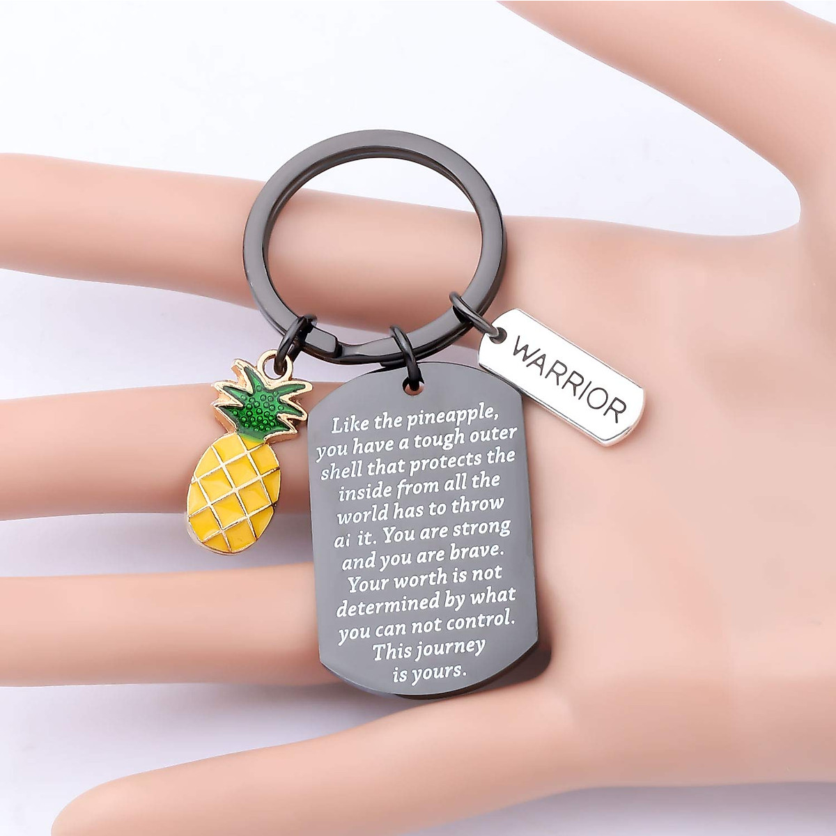 WSNANG IVF Pineapple Gift This IVF Journey Is Yours Keychain IVF Infertility Warrior Jewelry IVF Gift for Infertility Mom