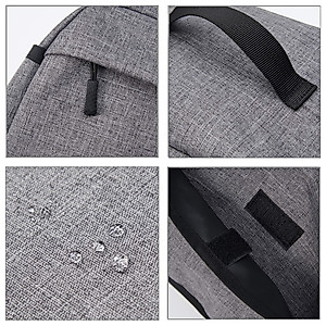 VOSDANS 4 Slice Toaster Cover with Removable Bottom 2-in-1 Toaster Bag with Pockets Toaster Storage Bag with Handle, Dust and Fingerprint Protection, Machine Washable, Gray (Patent Design)