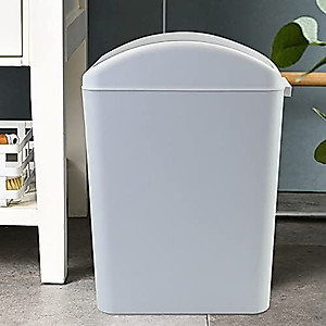 Bringer 4.5 Gallon Kitchen Garbage Can with Swing Lid, Plastic Swing Top Trash Can, Gray