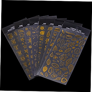 8 Sheets DIY Bronzing Stickers DIY Suitcase Stickers Decorative Decals Diary Decorative Sticker DIY Decals Scrapbook Stickers DIY Stickers Hand Account Stickers Phone Case Decals