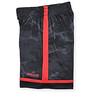 Spalding Boys 2 Pack Performance Basketball Shorts, Red/Black, 5/6