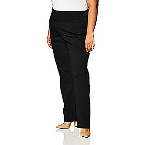 Briggs New York Womens Plus-Size Super Stretch Millennium Welt Pocket Pull-on Career Pants, Black, 20 US