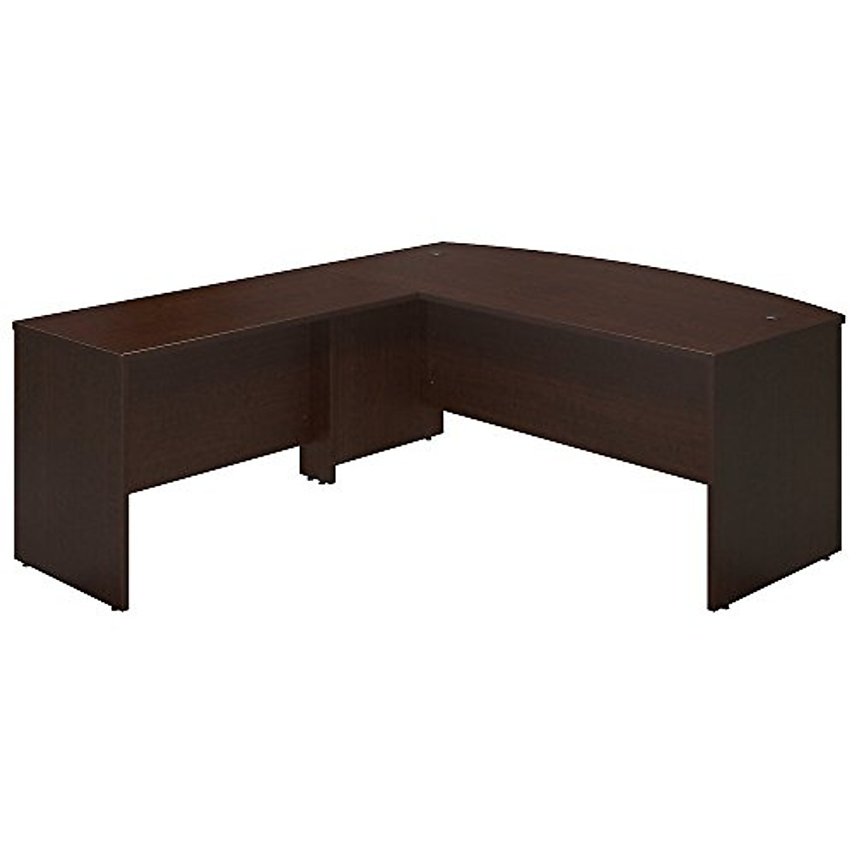 Bush Business Furniture Series C Elite 72W x 36D Bowfront Desk Shell with 48W Return in Mocha Cherry