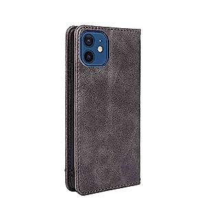 CYR-Guard Phone Cover Wallet Folio Case for Oppo REALME 7 PRO, Premium PU Leather Slim Fit Cover for REALME 7 PRO, Anti-Dirt, Gray