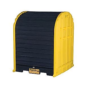 Justrite 28676 EcoPolyBlend 79 Gallon, 60.75" x 68.50" x 75.25" (LXWXH), 5000 lbs Load Capacity 4 Drum Outdoor Drum Sheds