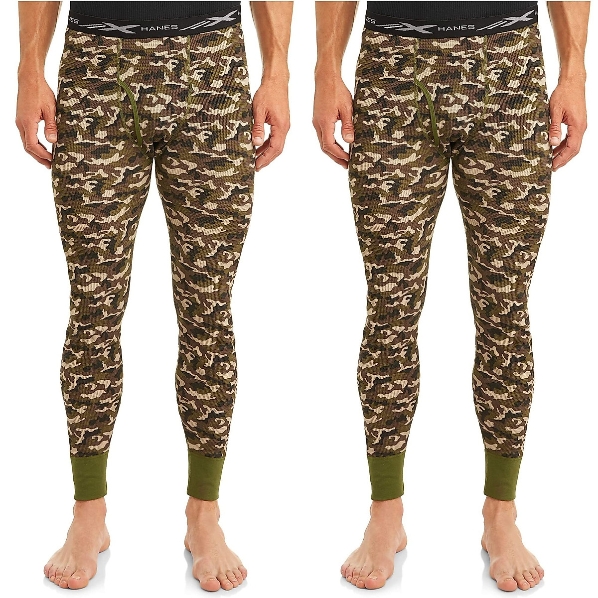Hanes Men's Red Label X-Temp Thermal Pant, Camo 2 Pack, X-Large