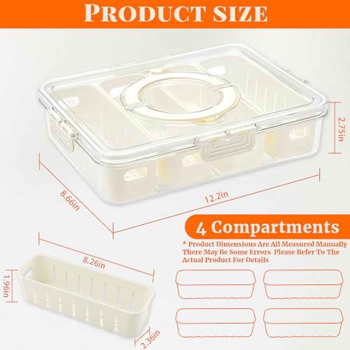 Fruit Storage Containers for Fridge with Removable Colander, Airtight Food Storage Containers with Lids, Plastic Divided Fresh Produce Saver for Vegetable Fruit Lettuce Meat Fish Salad Freezer Safe