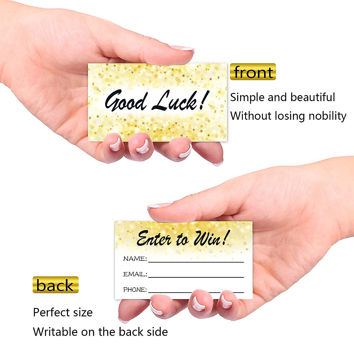 200 Pieces Raffle Tickets 3.5”x2” Entry Cards Contest,Raffles,Ballot Box,50/50,Auction,Great for Fund Raisers,Fairs,Carnivals,and More-with Space for Name, Email Address, and Phone Number Fields