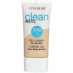 COVERGIRL Clean Matte BB Cream For Oily Skin, Fair 510, (Packaging May Vary) Water-Based Oil-Free Matte Finish BB Cream, 1 Fl Oz (1 Count)