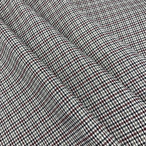Houndstooth Checker Spandex Plaid Fabric, 7.5oz psq,2 Yards 59in Width, for Kilt Scottish Skirt Coat Jacket Suit, Pied de Poule (Pattern A)