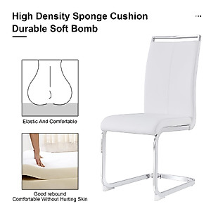 Maotifeys Marble Dining Table Set for 8, 9 Piece Modern Dining Room Table Set with Rectangle Dinner Kitchen Table and Upholstered Pu Leather Chairs, 71" White Faux Marble Dining Table Chairs Set of 8