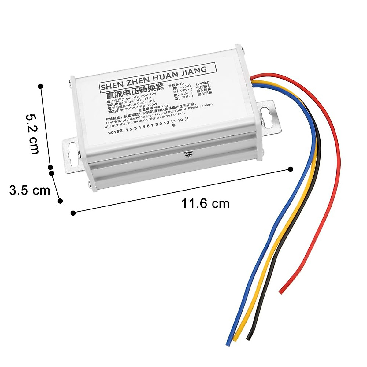 DC Converter, Step-Down Power Supply Module 36V-72V to 12V 10A 120W for 12V Electronic Devices
