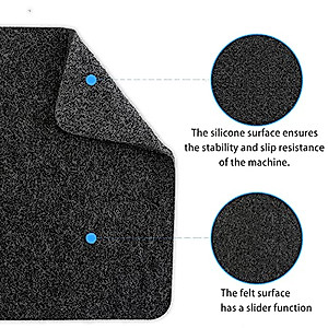 2 Pack Heat Resistant Mat for Air Fryer,Kitchen Appliance Sliders,Kitchen Countertop Protector Mat,Air Fryer Mat for Counter Heat Black