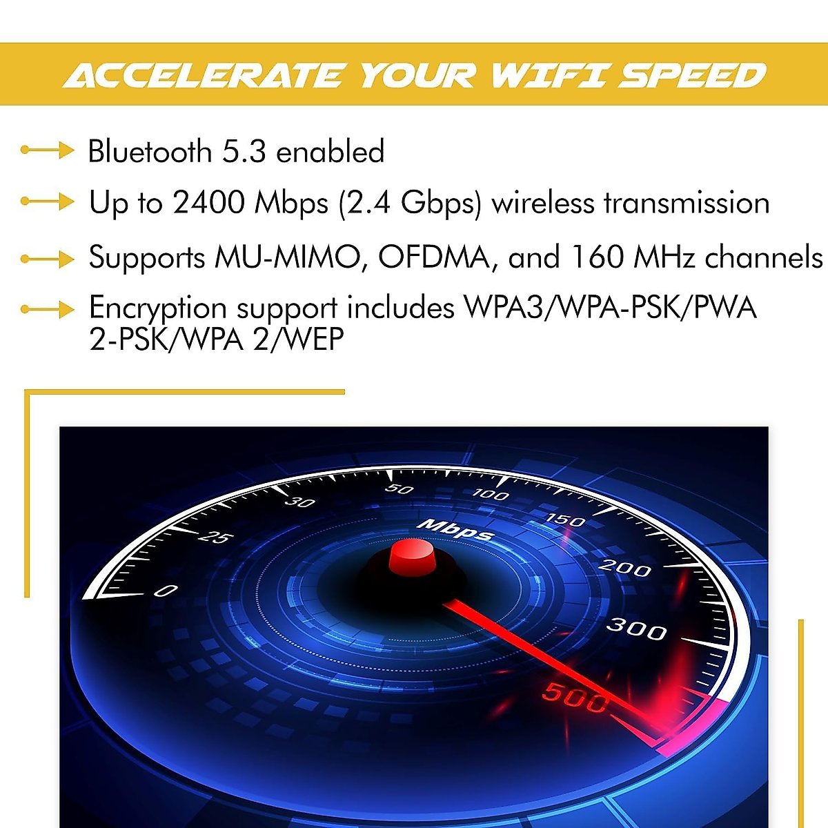 HighZer0 Electronics AX1675x Killer Series Upgraded WiFi 6E Adapter | Gaming WiFi Adapter | M.2 Wifi Card | 2.4 Gbps WiFi for PC | Supports Bluetooth 5.3 & Intel, AMD with Windows 10+, Linux (AX1675x)