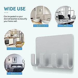 UKCOCO Cell Phone Wall Mount, 3 Pack Multi Purpose Plastic Phone Charging Dock Holder Shaving Razor Towel Hook Bracket for Smartphone Tablet eReader (Mixed Color)