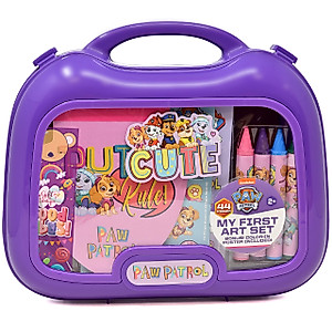 Gift Boutique Paw Patrol Coloring and Activity Carry Case, includes Jumbo Crayons, Stickers, Mess Free Crafts, Doodle Pad, Gift Boutique Bookmark, Reuse Me Stickers, for Girls, Toddlers and Kids