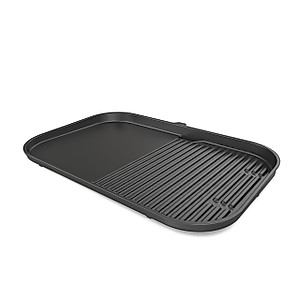 Ninja XSKGRDLXL Woodfire Grill & Griddle Plate, Compatible with OG800 and OG900 Series, 2-in-1 Grill and Griddle Functionality, Ceramic, Nonstick Coating, Black