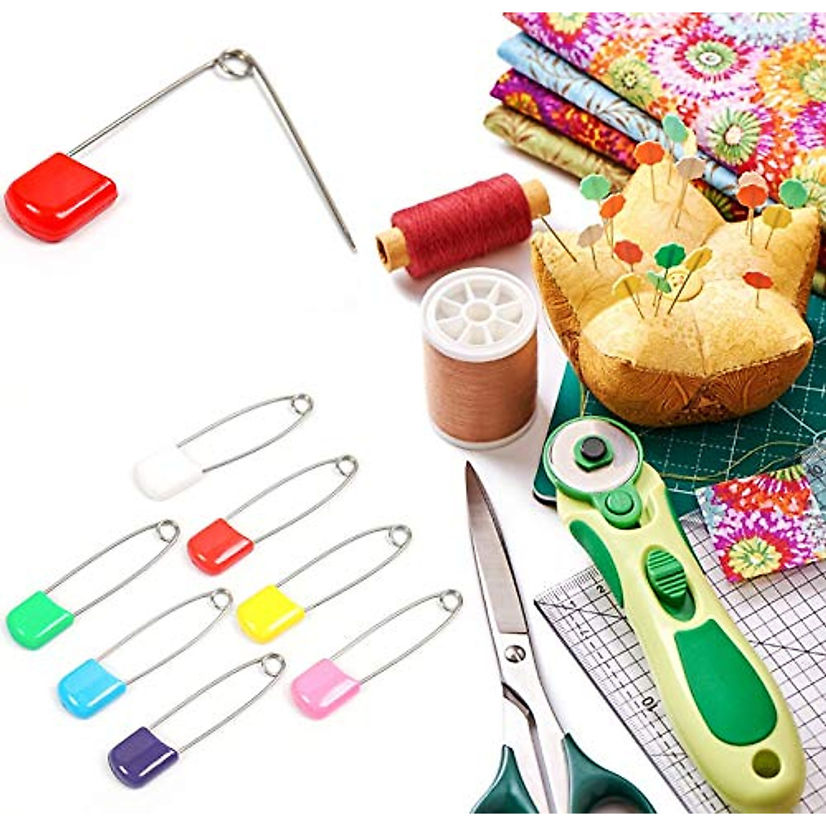 Newsfana Diaper Pins Stainless Steel Traditional Safety Pin (Asst) 100PCS