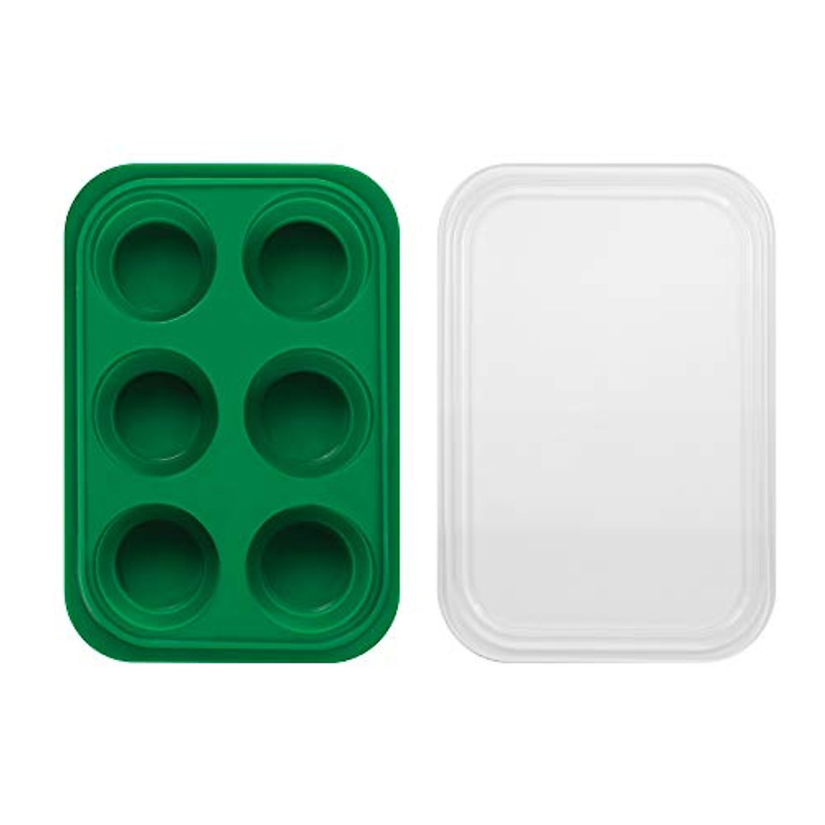 HIC Kitchen Prep-N-Freeze Mini Portion Tray with Lid, Collapsible LFGB Silicone, 2-Ounce Sections