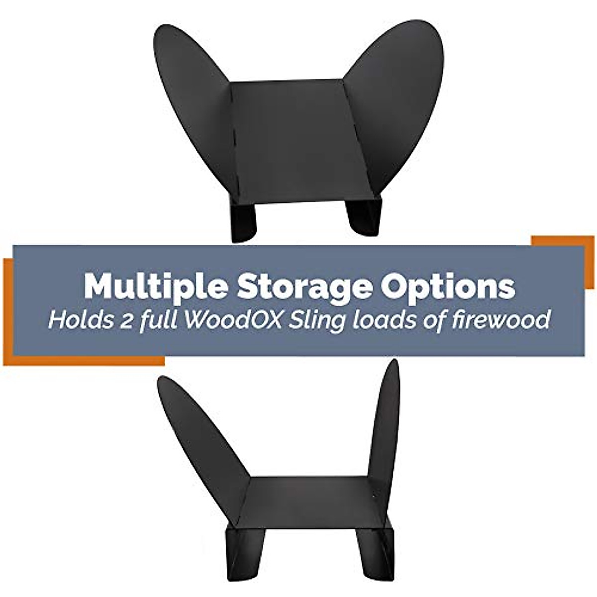 LogOX Fireside Bundle, WoodOX Sling Ergonomic Firewood Carrier & Hearth Bin Firewood Rack, Bundle Pack