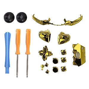Elite Kit, X box One Elite Controller Accessories, X box Gaming Accessories, X BOX One Elite Controller Accessory Kit with Set Buttons, 2 x Screwdriver, 1 x Wrench for X box 360 Controller.(金色)