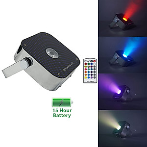 (10) Rockville Mini RF1 RGBWA+ DJ/Party LED Wash Lights (Steel) + RF Remotes