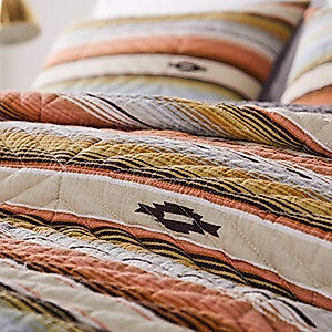 Barefoot Bungalow Painted Desert Quilt Set, 3-Piece Full/Queen, Rose