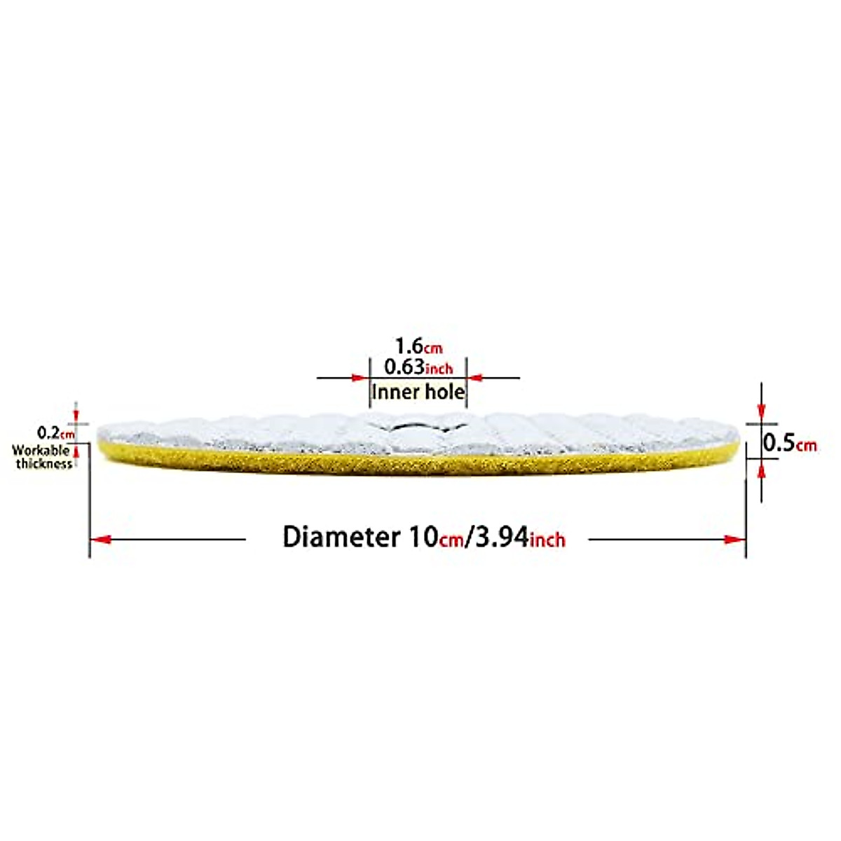 4 Inch Dry 3 Step Diamond Polishing Pads Kit 3-Pcs Step1 for Granite Quartz Marble Concrete Terrazzo