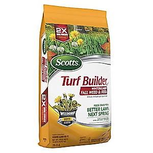 Scotts Turf Builder WinterGuard Fall Weed & Feed 3: Covers up to 5,000 sq. ft., Fertilizer, 14 lbs