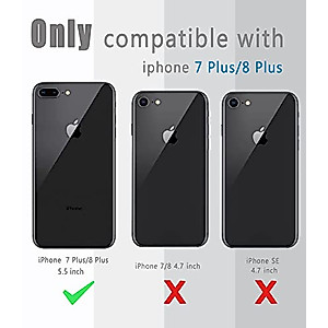 Dewfoam for iPhone 8 Plus/iPhone 7 Plus Case, Protective Shockproof Phone Cover Case para for iPhone 8plus / iPhone 7 Plus Black