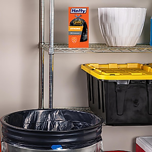 Hefty Strong Large Trash Bags, Black, 30 Gallon, 28 Count