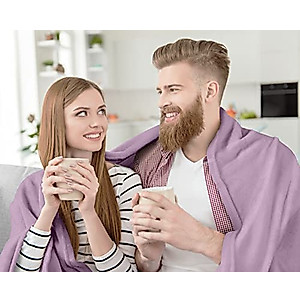 Utopia Bedding Fleece Blanket Queen Size Lilac 300GSM Luxury Fuzzy Soft Anti-Static Microfiber Bed Blanket (90x90 Inches)