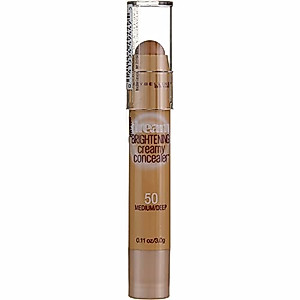 Maybelline Dream Brightening Creamy Concealer, 50 Medium Deep (Pack of 2)