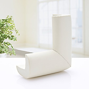 Red Monkey [12Pack] Corner Guards Protector Edge Bumpers Pads for Baby & Kids Pre-Attached 3M Adhesive Taped Easy Peel Off Install & Decorative Sharp Furniture Glass Table Desk (White)