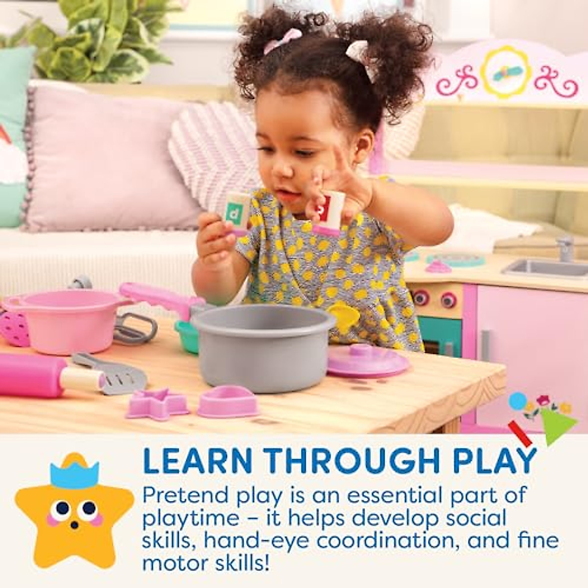 Battat- Play Circle- Cooking & Baking Kit – Kitchen Toys – Chef Tools -Pretend Play – 3 years + (21 Pcs)