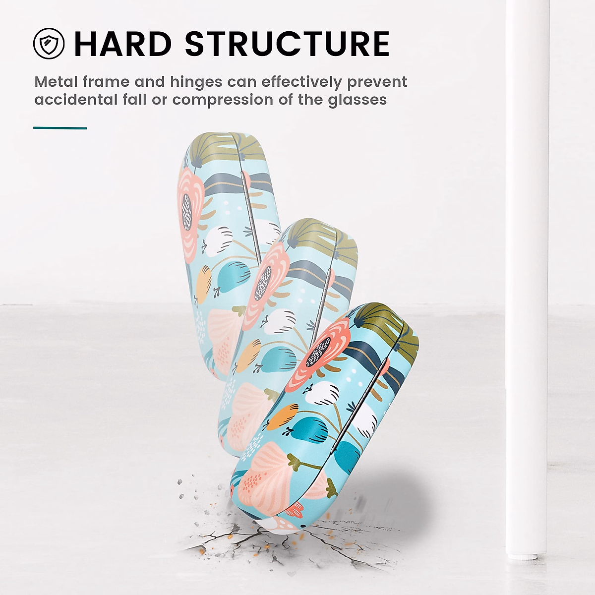 molshine Hard Shell Sunglasses Case,Classic Large Glasses Case for Women Men,Sunglass Eyeglasses (Green)