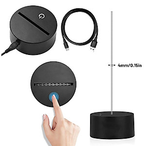 Bagvhandbagro Cat 3D Lamp, Animal Cat Kitty LED Night Light Touch Table Desk Lamp 7 Color Changing with Acrylic Flat & USB Cable, Christmas Birthday Gift for Boys Girls