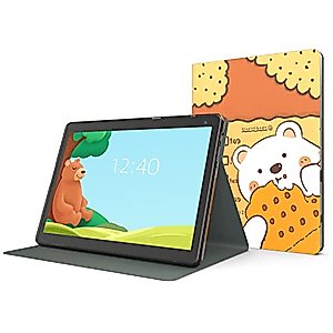 COOPERS Tablet 10 inch, Android Tablets 32GB ROM with Protective Case for Kids Tablet PC Pre Installed iwawa Apps