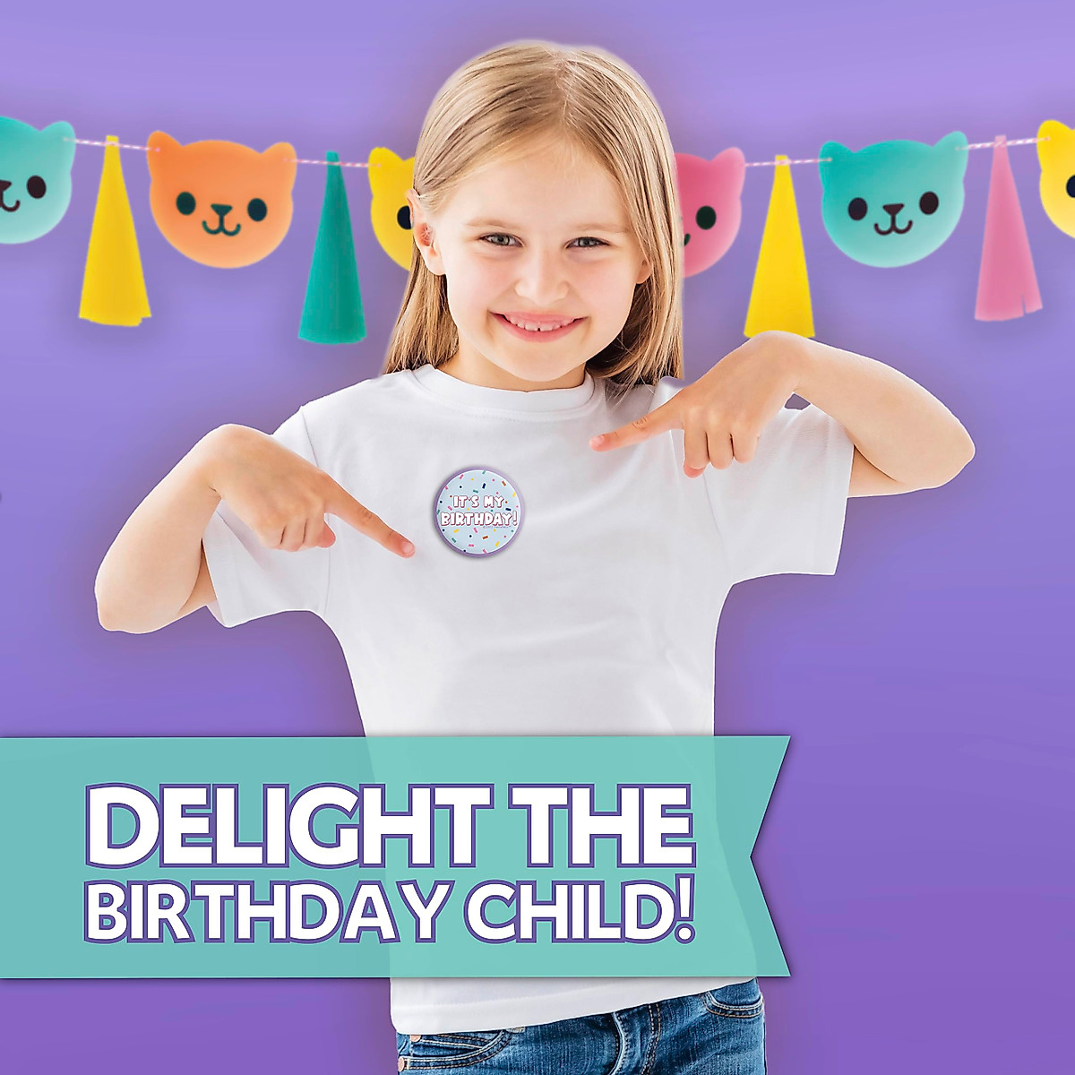 Unique Gabby's Dollhouse Party Supplies | Gabby Dollhouse Party Supplies | Gabby Doll House Party Supplies | Officially Licensed | Banner, Tablecover, Plates, Napkins, Button | Serves 16 Guests