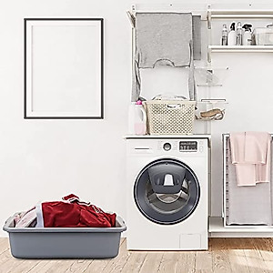 Anbers 4-Pack Commercial Tote Box, Plastic Bus Box, Bus Tubs, 22 L, Gray