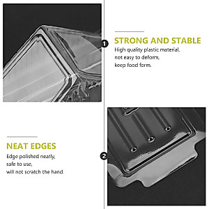 Hemoton 100pcs Clear Plastic Sandwich Packing Box Triangle Sandwich Holder Transparent Sandwich Container for Takeout and Lunch Packing