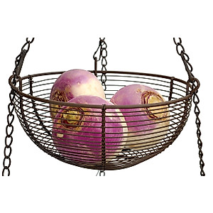 RSVP International Hanging Storage Collection 3-Tier Baskets, Bronze Woven Wire