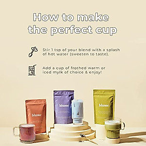 Blume Salted Caramel Latte - Organic Sugar-Free, Keto-Friendly, Vegan And Gluten-Free Superfoods Latte - 100 Grams