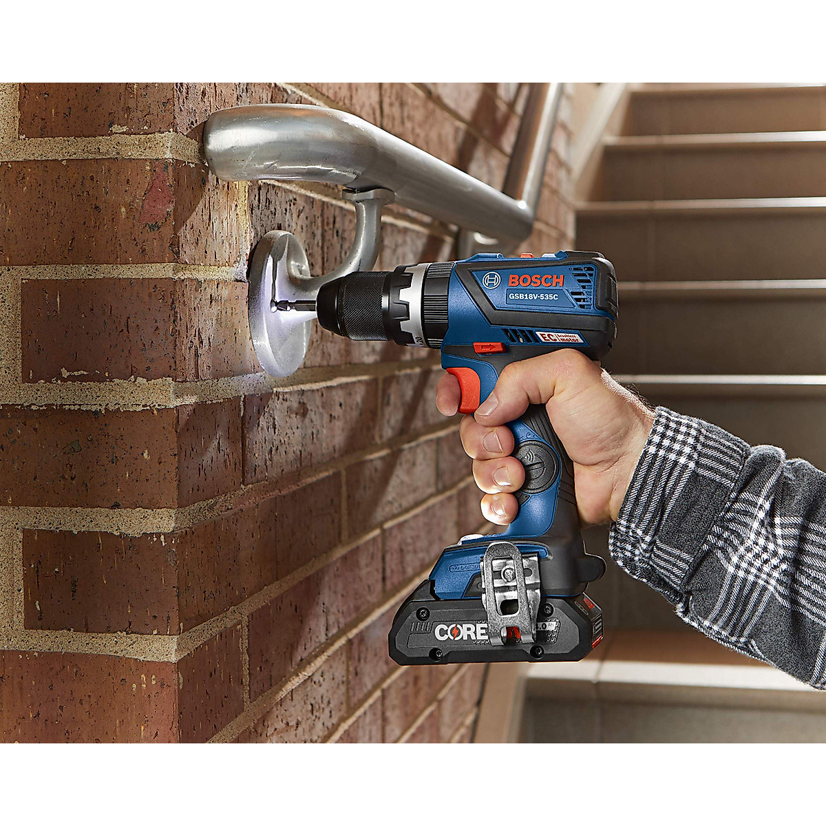 BOSCH GXL18V-251B25 18V 2-Tool Combo Kit with 1/4 In. and 1/2 In. Two-In-One Impact Driver, Compact Tough 1/2 In. Hammer Drill/Driver and (2) CORE18V 4.0 Ah Batteries