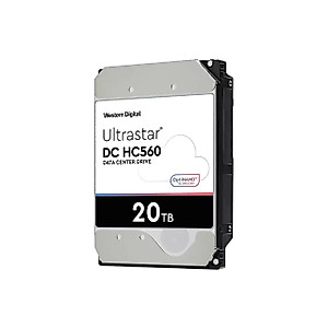 WD Ultrastar DC HC560 WUH722020ALE6L4 20 TB Hard Drive - 3.5" Internal - SATA (SATA/600) - Conventional Magnetic Recording (CMR) Method - Storage System, Video Surveillance System Device Supporte