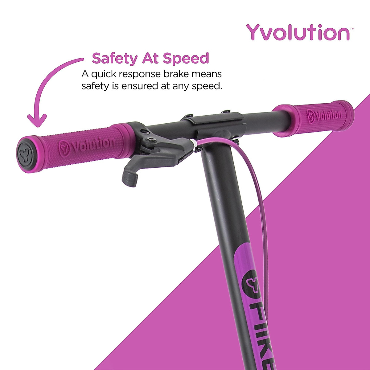 Yvolution Y Fliker Air A3 Scooter 3 Wheels Foldale Wiggle Scooter Self-Propelling Drifting Scooter for Boys and Girls Age 7+ Years (Purple 2020)
