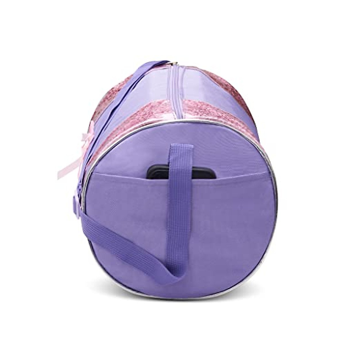 Water-resistance Dance Ballet Slippers Duffel Bag, Kids Travel Bag with Adjustable Carry On Pouch, Dance Accessories For Girls, Teens (Purple/Pink)