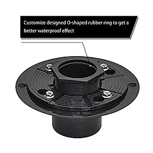 SaniteModar 2-in ABS Shower Drain Base can be Used with Any Size of Square and Linear Floor Shower Drain,It is Equipped with Threaded Joints and Rubber Joints
